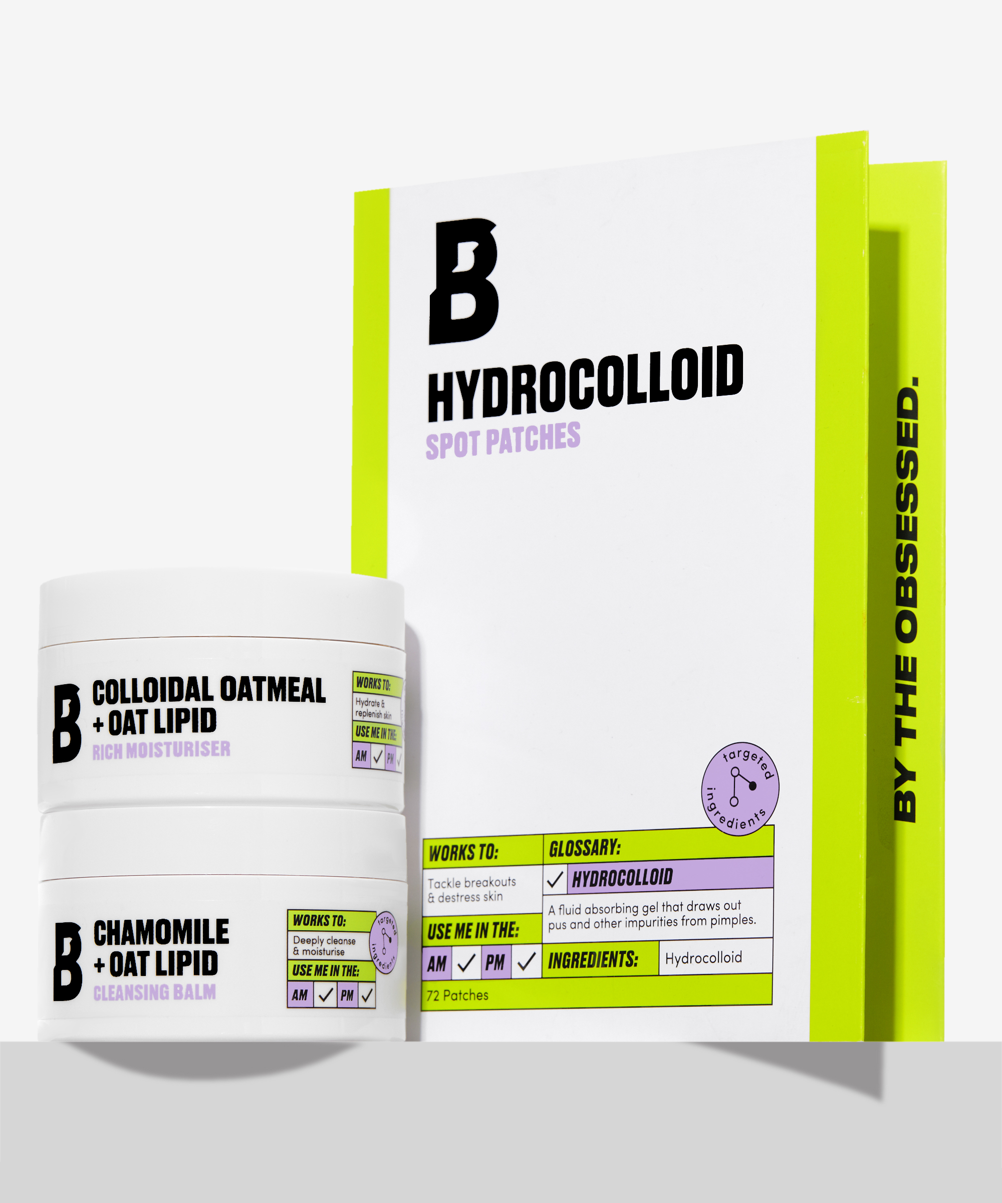 By BEAUTY BAY Oat Lipid Moisturiser, Cleansing Balm & Spot Patches Trio ...