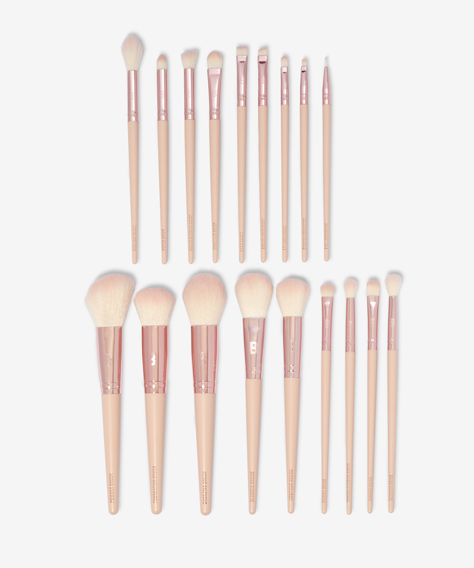 By BEAUTY BAY Rose Glow 18 Piece Brush Set With Brush Stand at BEAUTY BAY