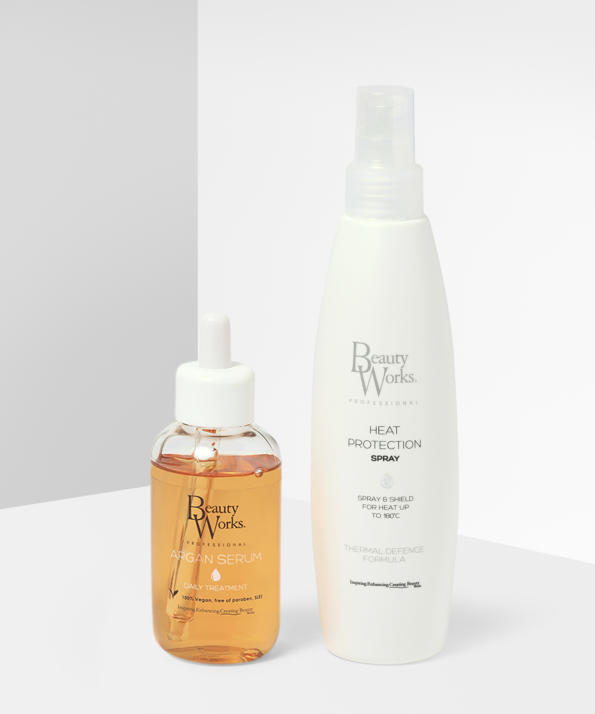 Beauty Works Heat Protection Spray & Argan Oil Duo at BEAUTY BAY