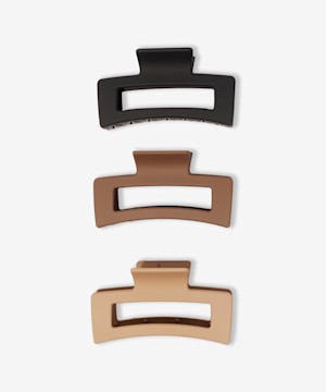 Brushworks Classic Claw Clips 3 Pack at BEAUTY BAY