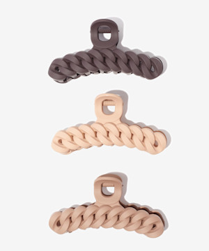 Kitsch Eco-friendly Chain Claw Clip Set - Neutrals at BEAUTY BAY