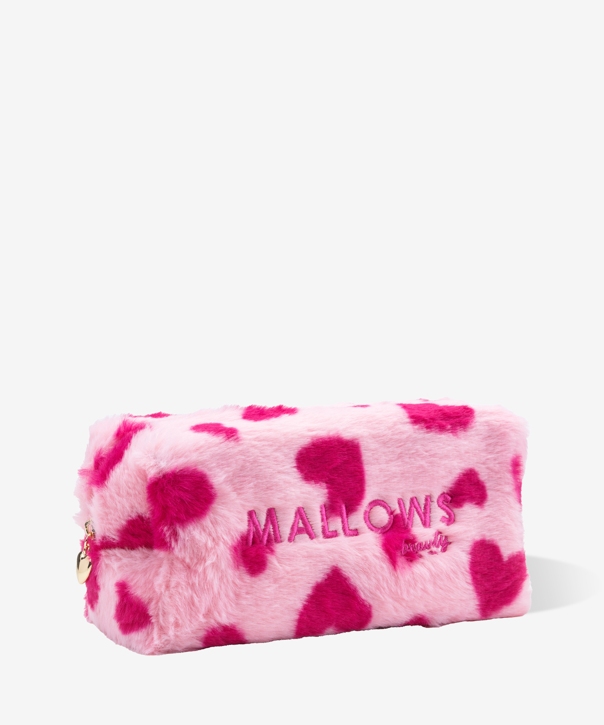 Mallows Beauty Pink Heart Fur Make Up Bag at BEAUTY BAY