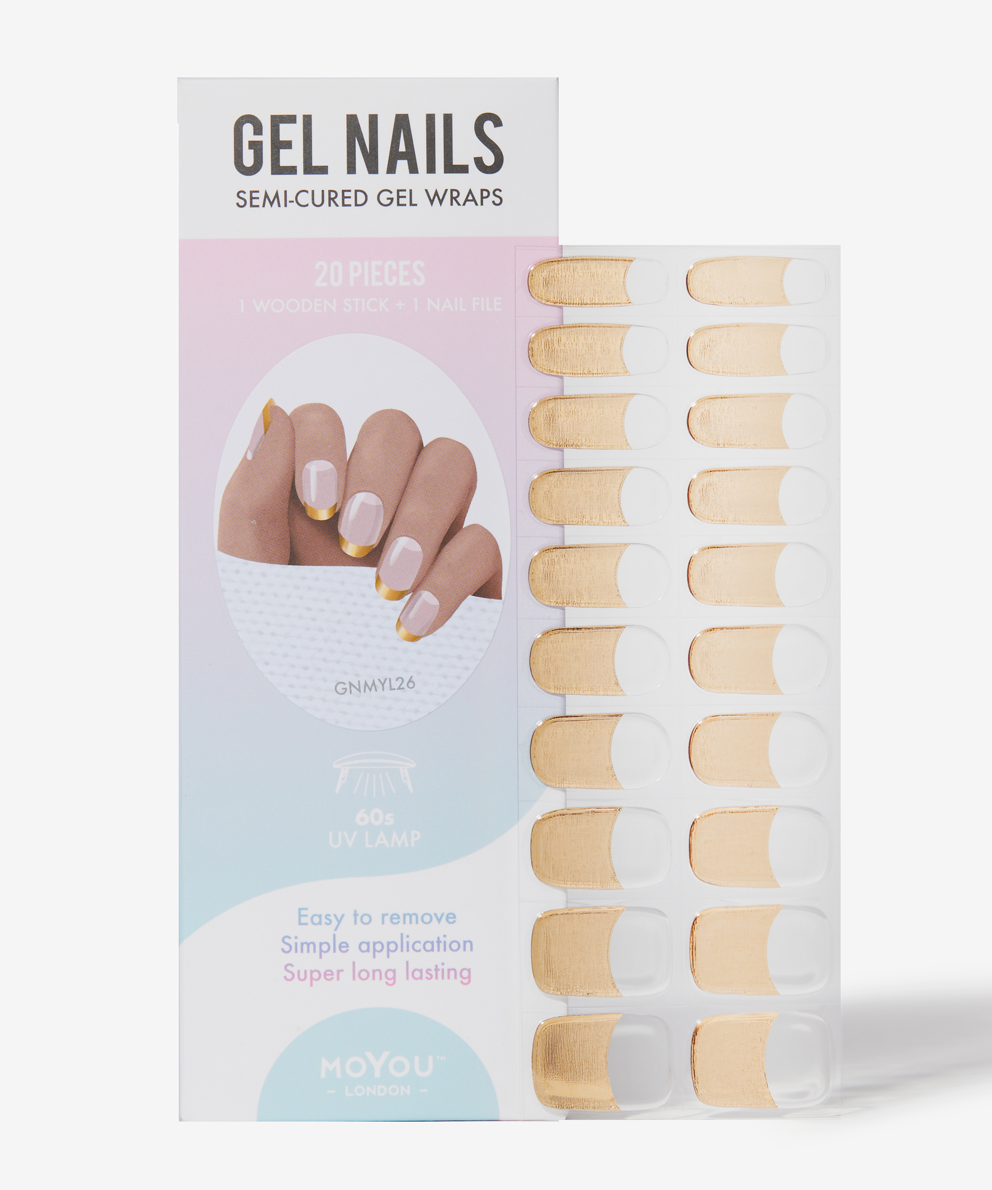 MoYou London Gel Strips Semi-Cured Nail Wraps 26 at BEAUTY BAY