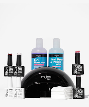Mylee Black Convex Curing Lamp Kit with Gel Nail Polish Essentials at ...