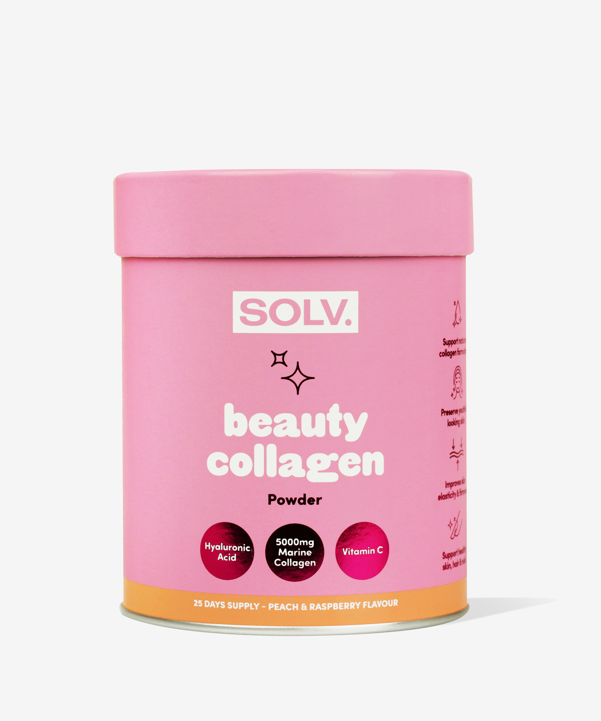 Solv Collagen Peach & Raspberry Powder Tube at BEAUTY BAY