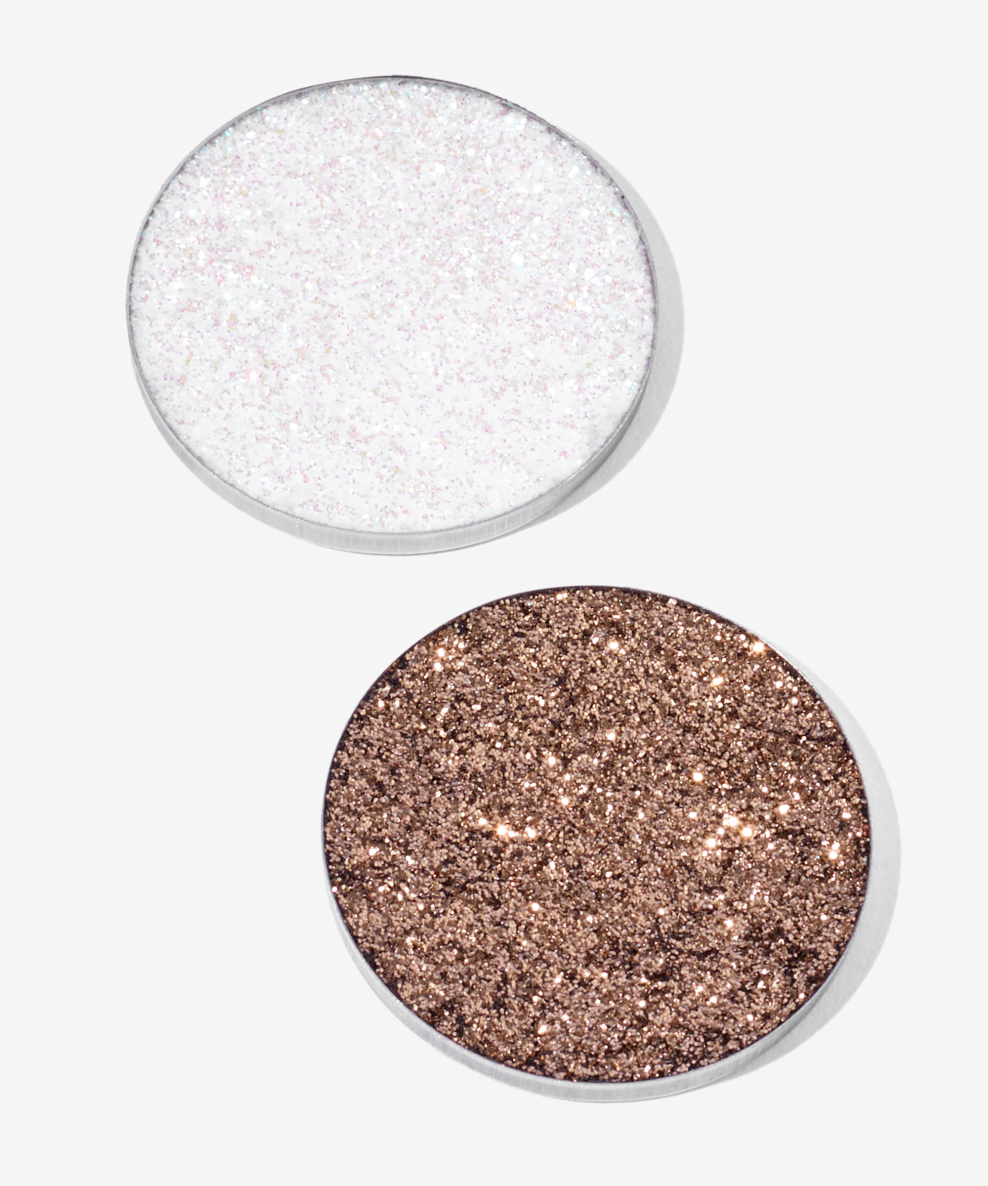 With Love Cosmetics Pressed Glitter Duo - Mocha, Snow Angel at BEAUTY BAY